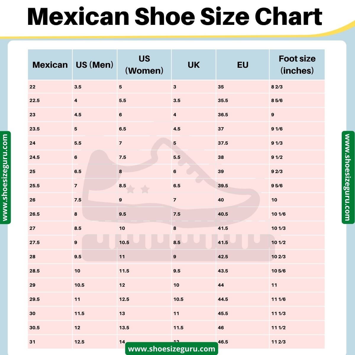 Child Mexico Shoe Size Chart At Howard Maris Blog Child Mexico Shoe Size Chart At Howard Maris Blog